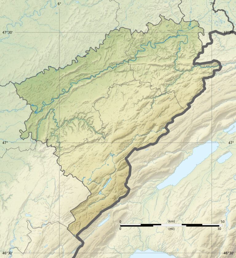 Carte vierge du Doubs