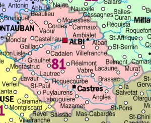 Carte Physique Du D partement Du Tarn