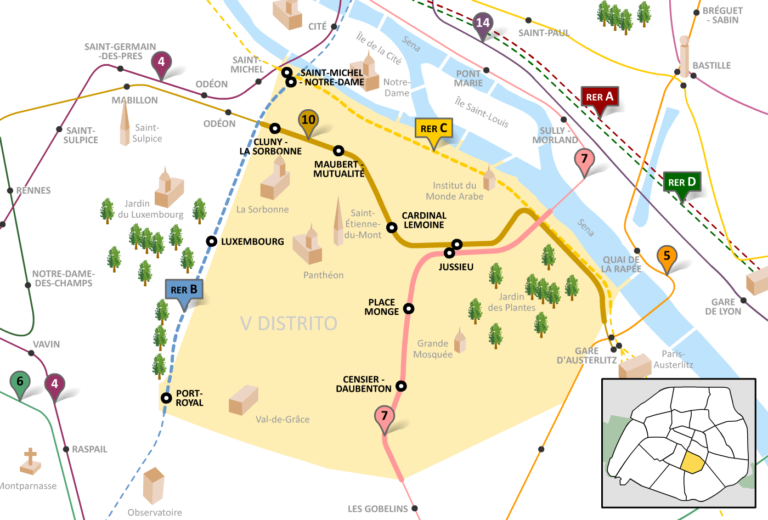 Plan du 5e arrondissement de Paris