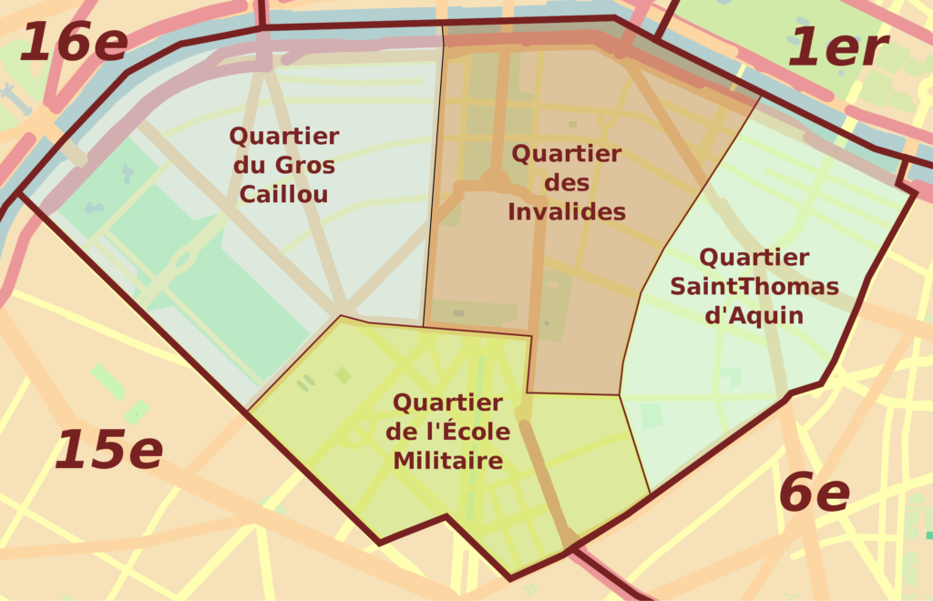 Plan du 7e arrondissement de Paris