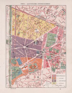Plan du 14e arrondissement de Paris