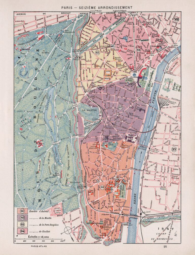 Plan du 16e arrondissement de Paris