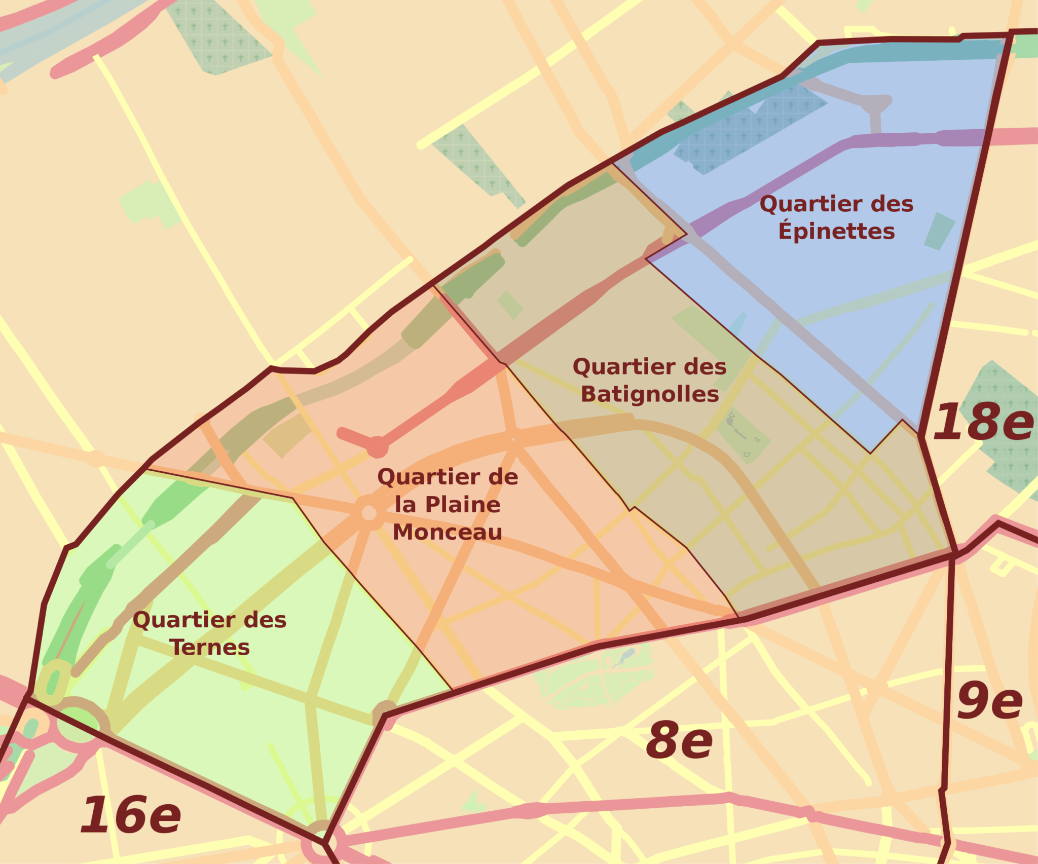 Plan Du 17eme Paris