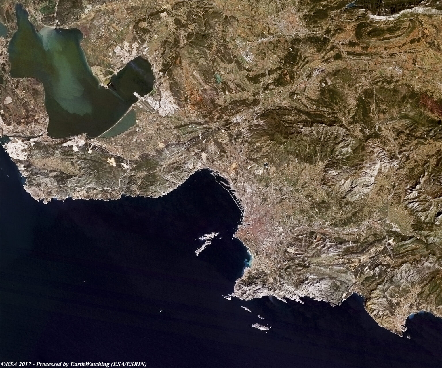 Vue du ciel de Marseille