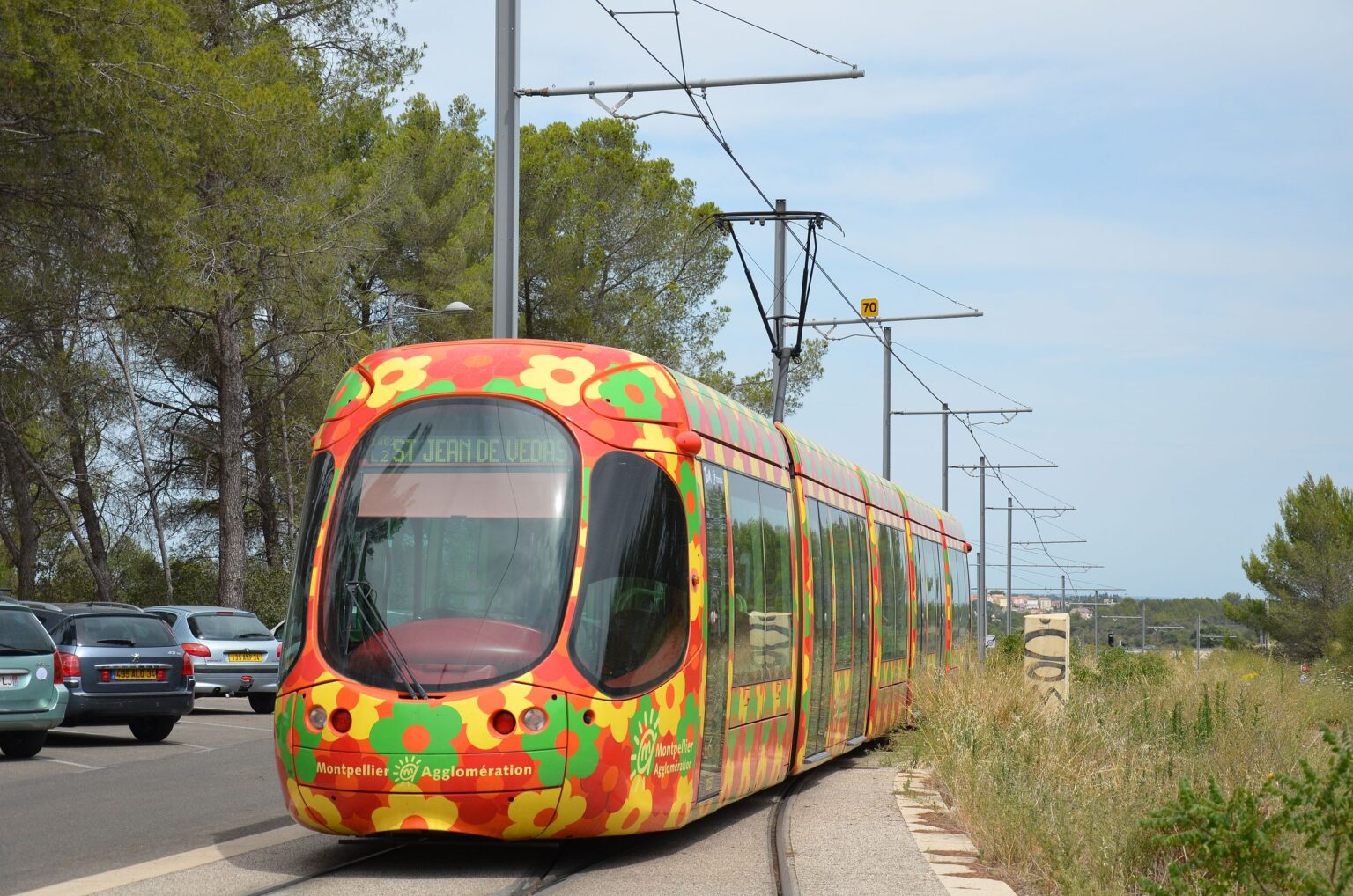 Plan du réseau de transport en commun de Montpellier
