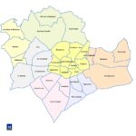 Plan des quartiers de Montpellier