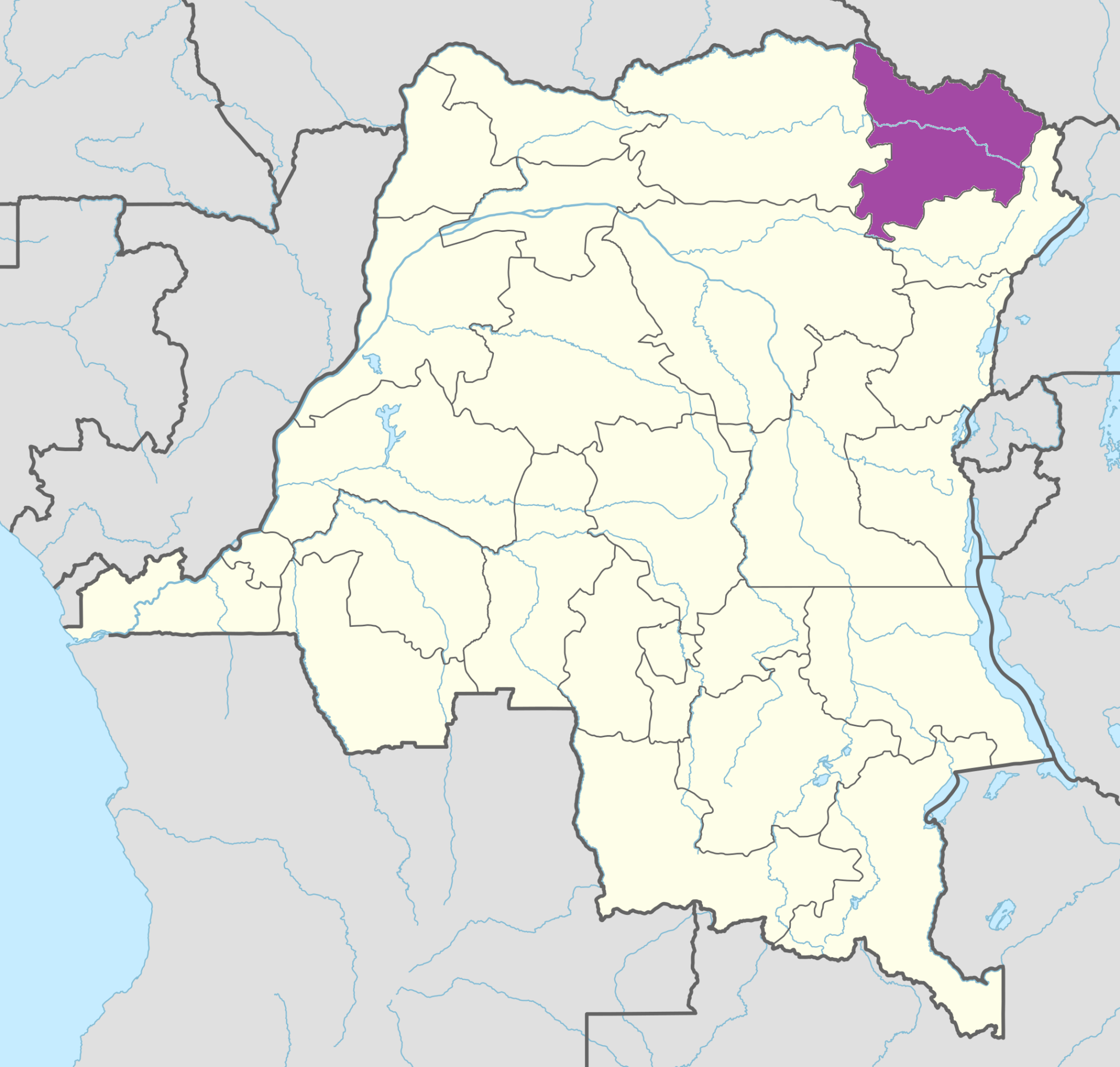 Carte de la province du Haut-Uele