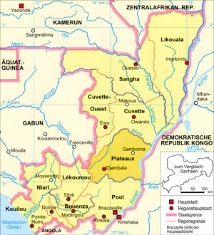 Carte des Plateaux, République du Congo