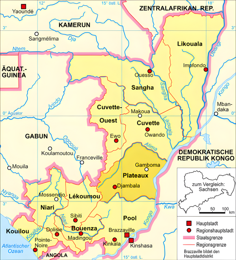 Carte des Plateaux, République du Congo