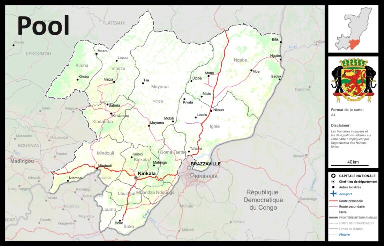 Carte du Pool, République du Congo
