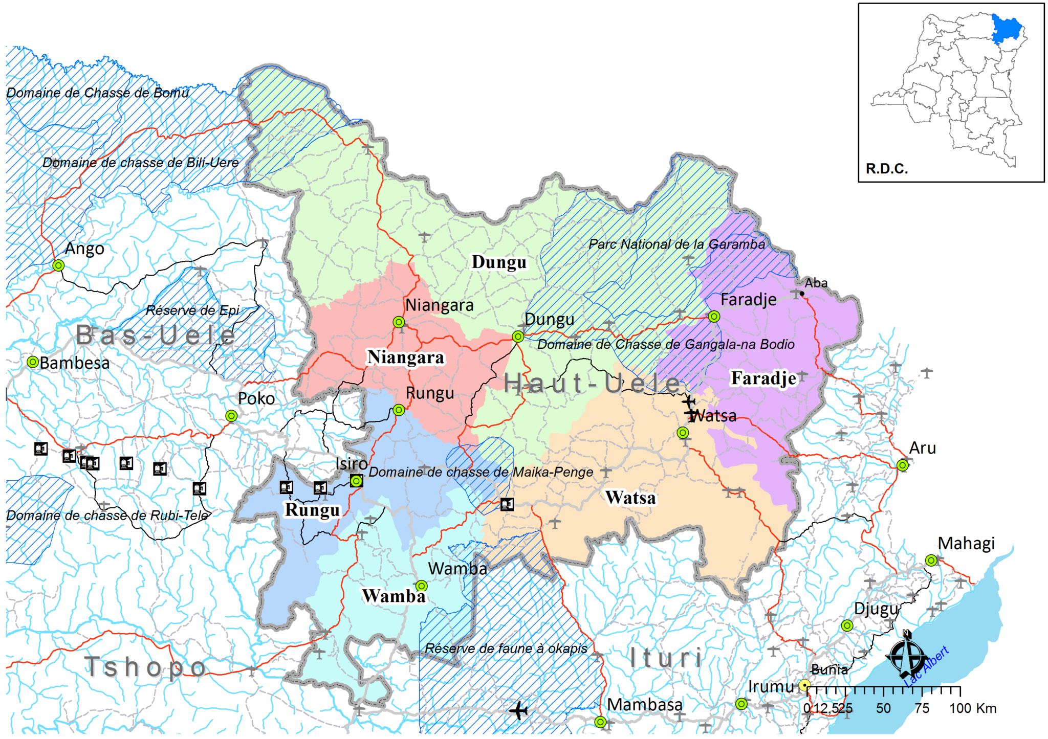 Carte de la province du Haut-Uele