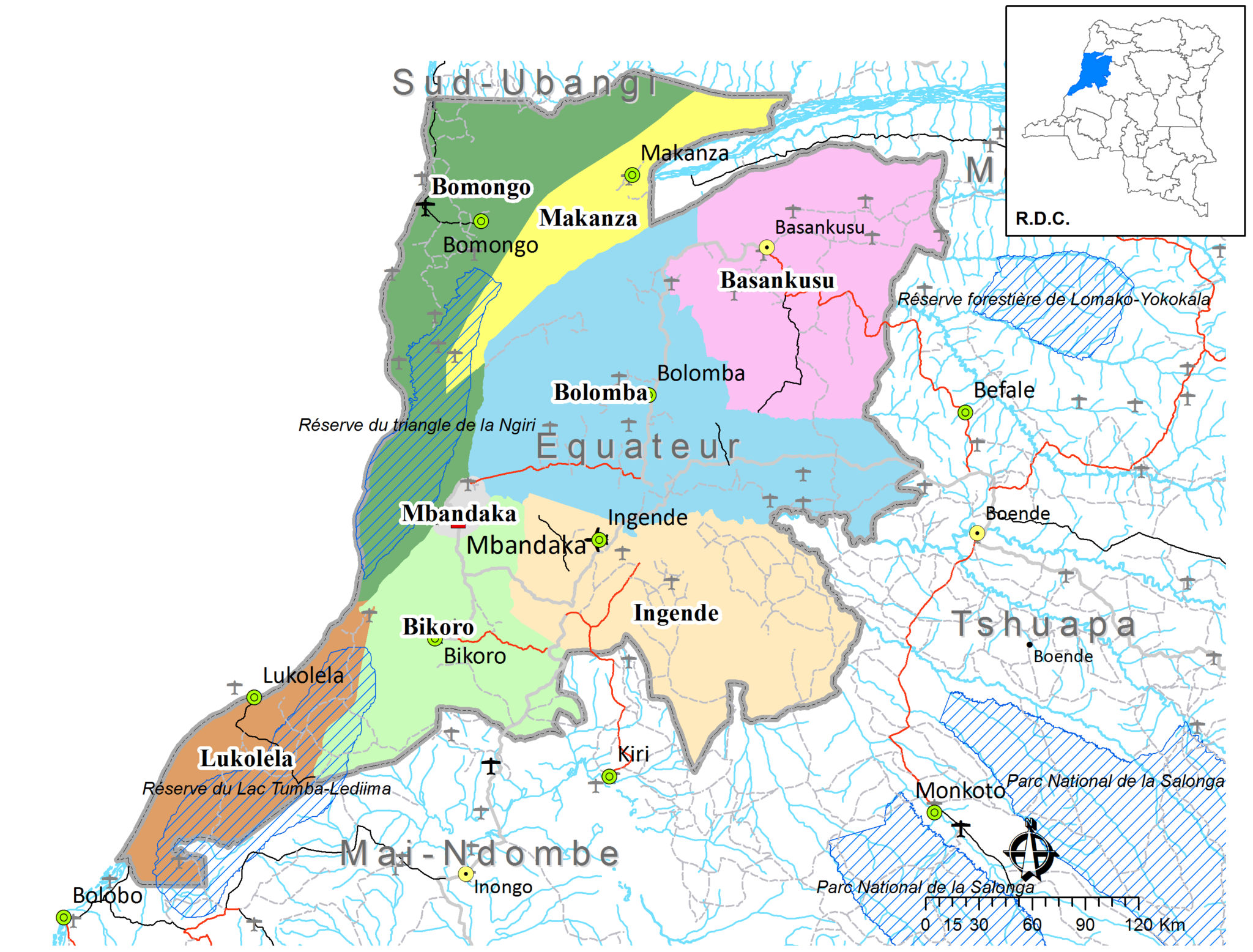 Carte de la Province de l'Équateur