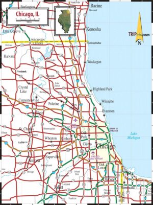 Carte routière de Chicago