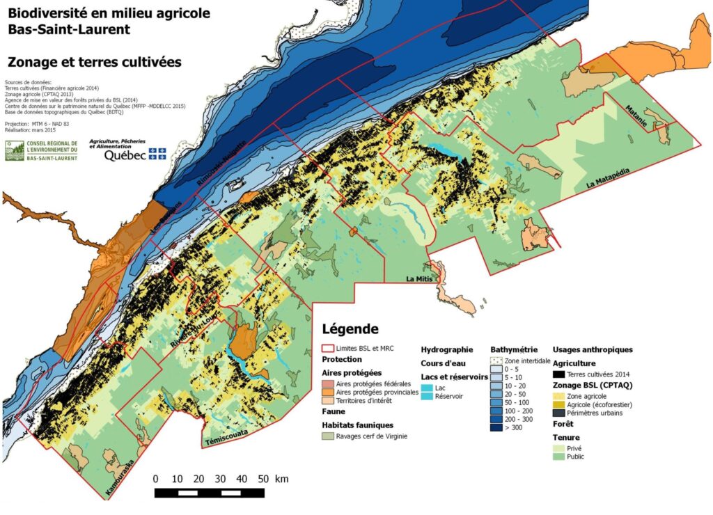 Géographie du Bas-Saint-Laurent