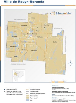 Carte de Rouyn-Noranda