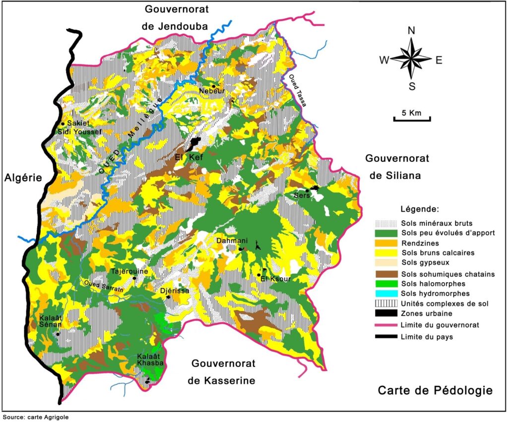 Géographie du gouvernorat du Kef