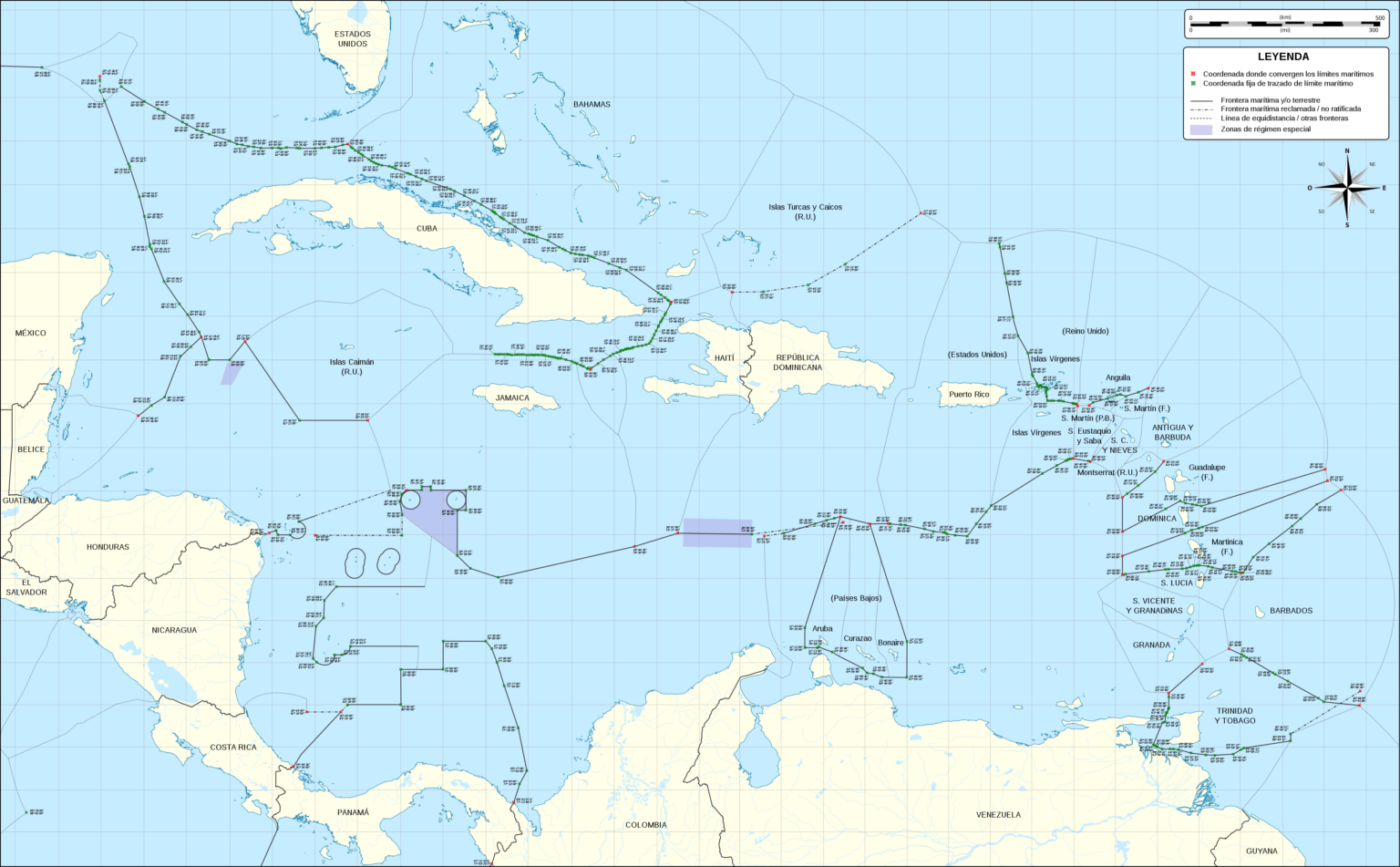 Carte des Caraïbes