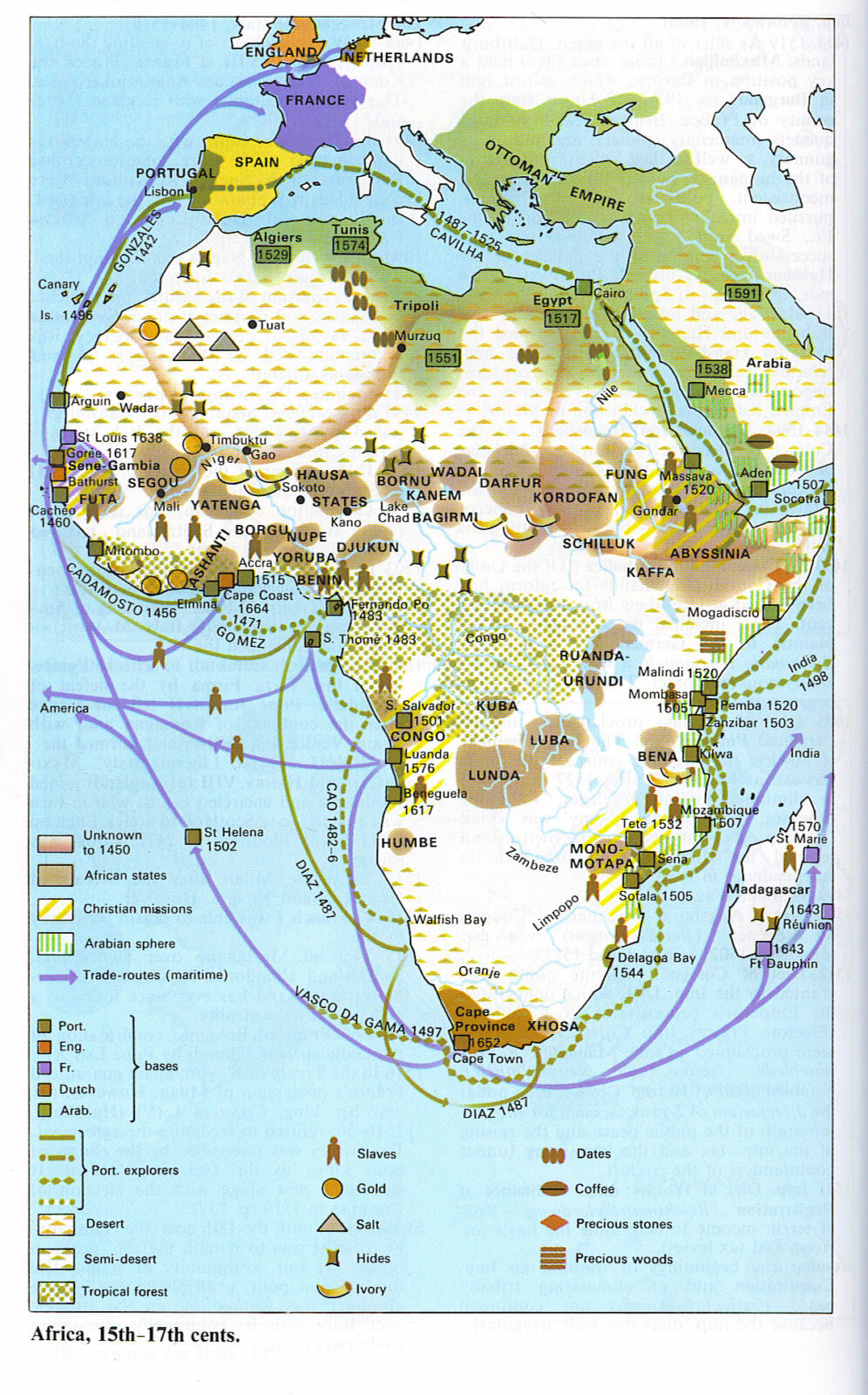 Carte des royaumes africains précoloniaux
