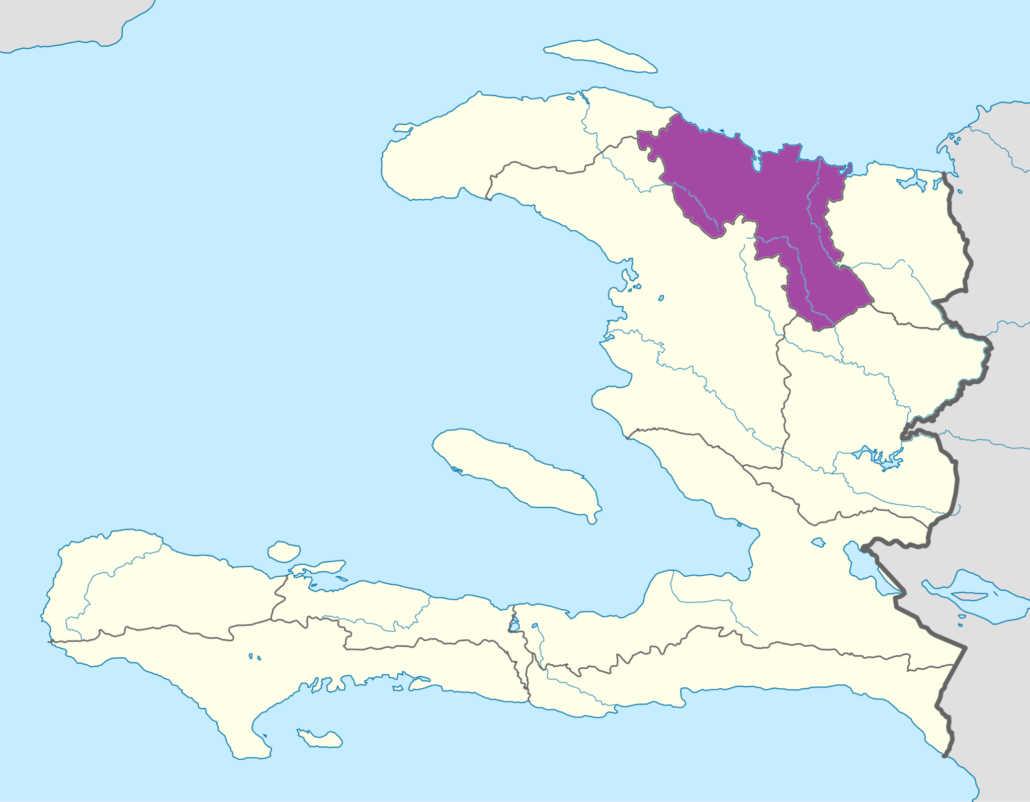 Carte du département du Nord, Haïti