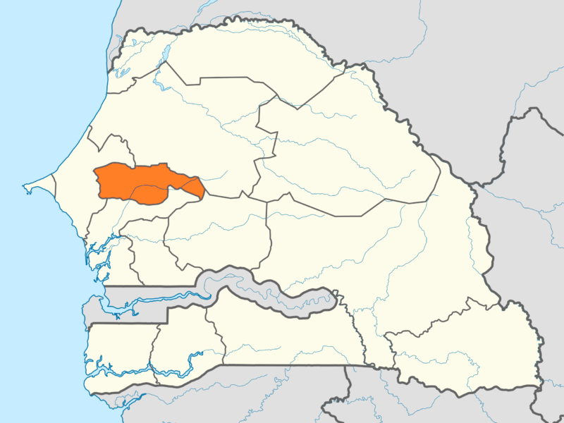 Carte de la région de Diourbel