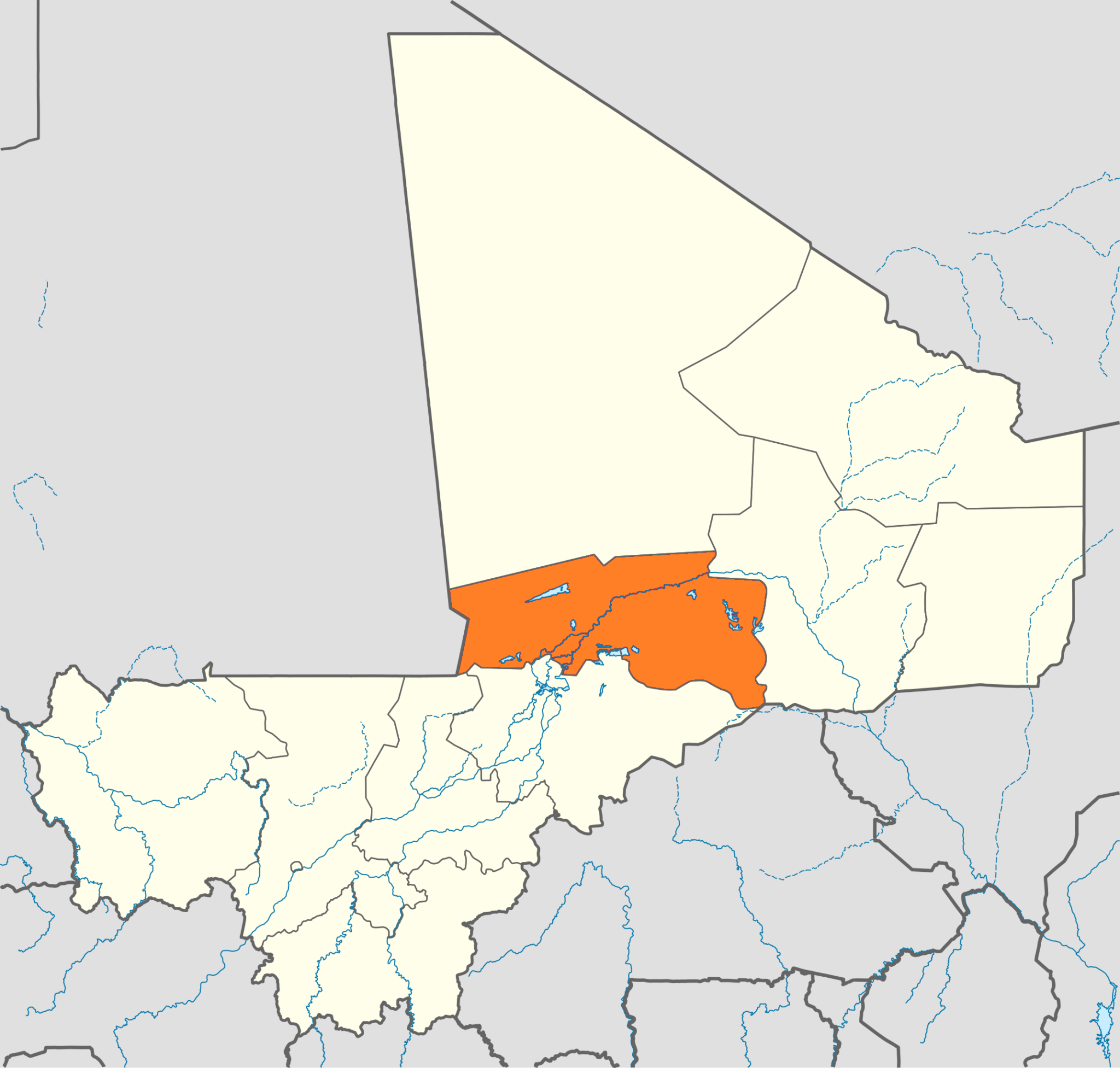 Carte de la région de Tombouctou