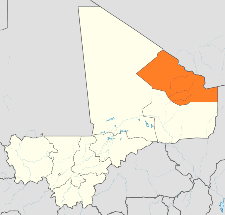Carte de la région de Kidal