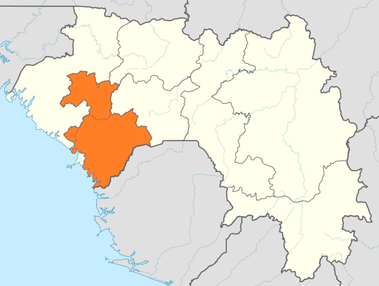 Carte de la région de Kindia