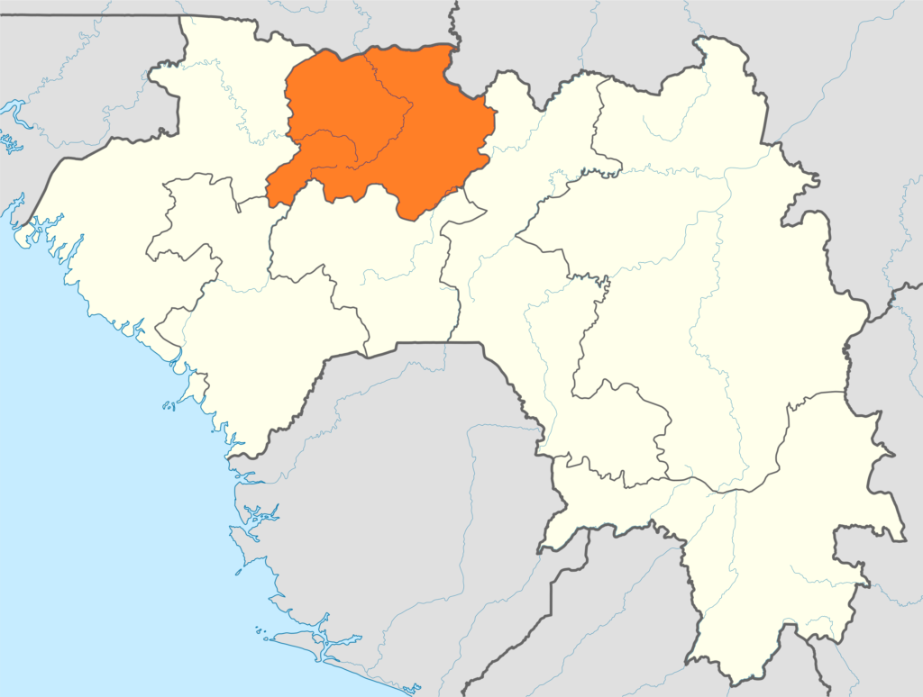 Carte de la région de Labé