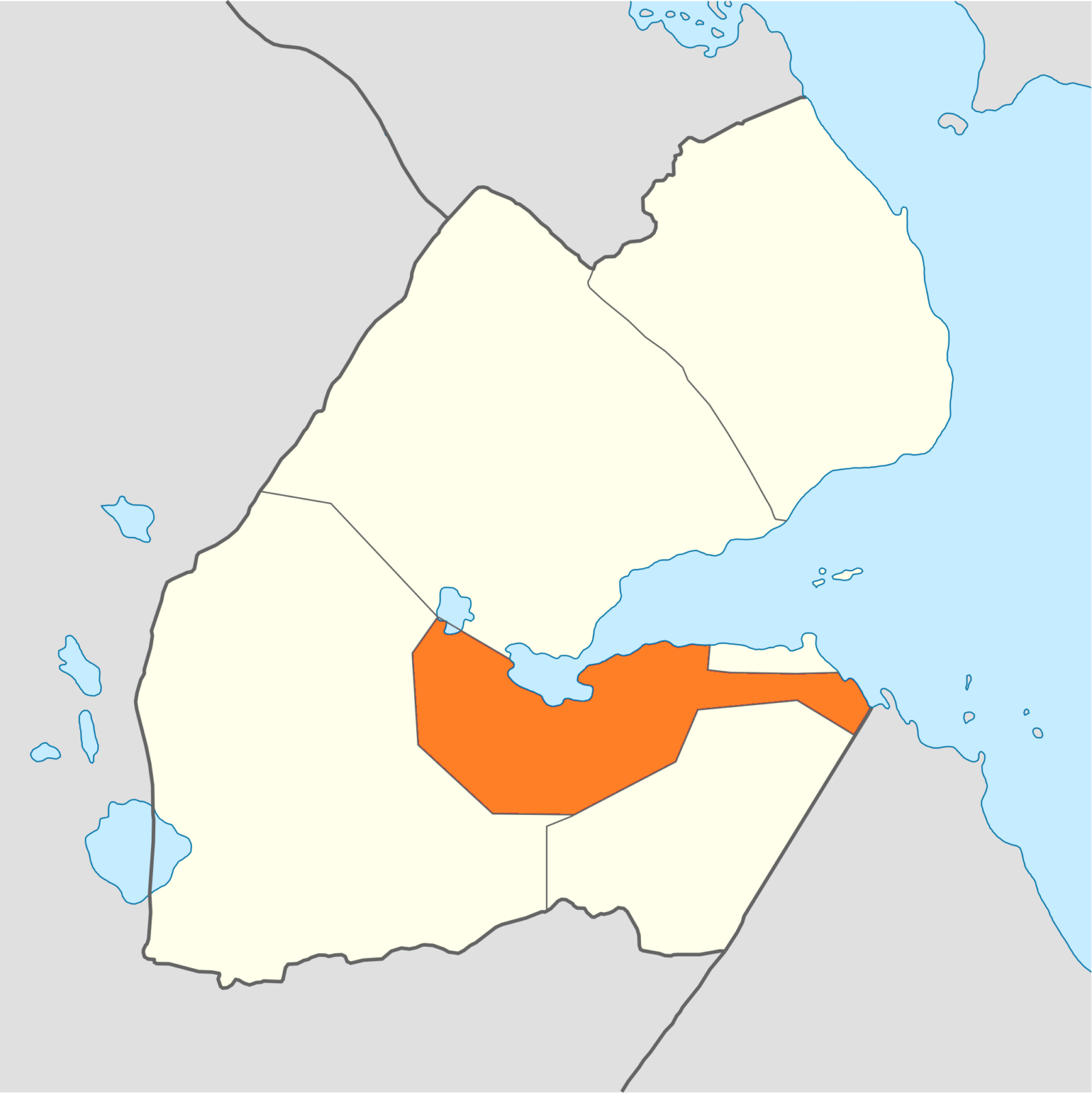 Carte de la région d'Arta