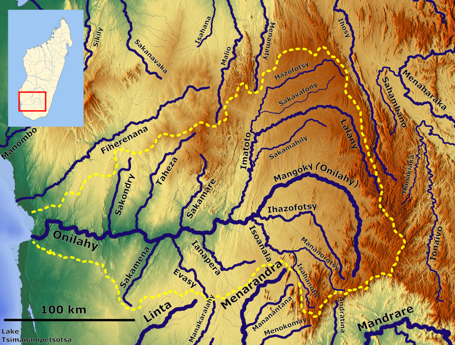 Carte hydrographique de Madagascar