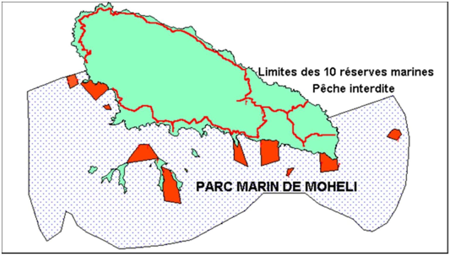 Carte touristique de Moheli