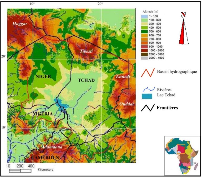 Carte du lac Tchad