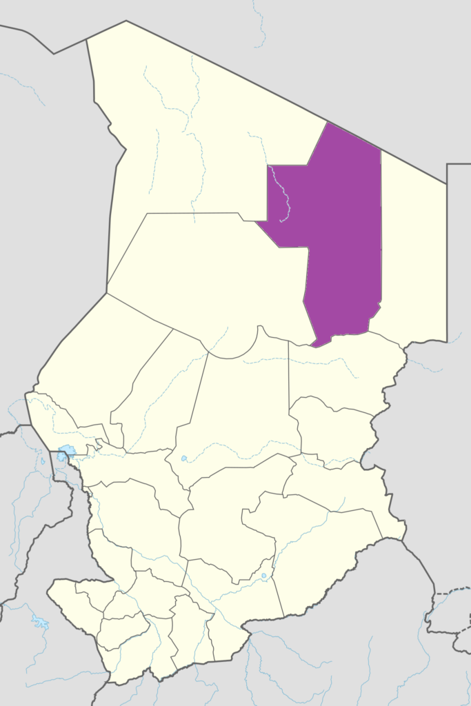 Carte de la province de l'Ennedi Ouest