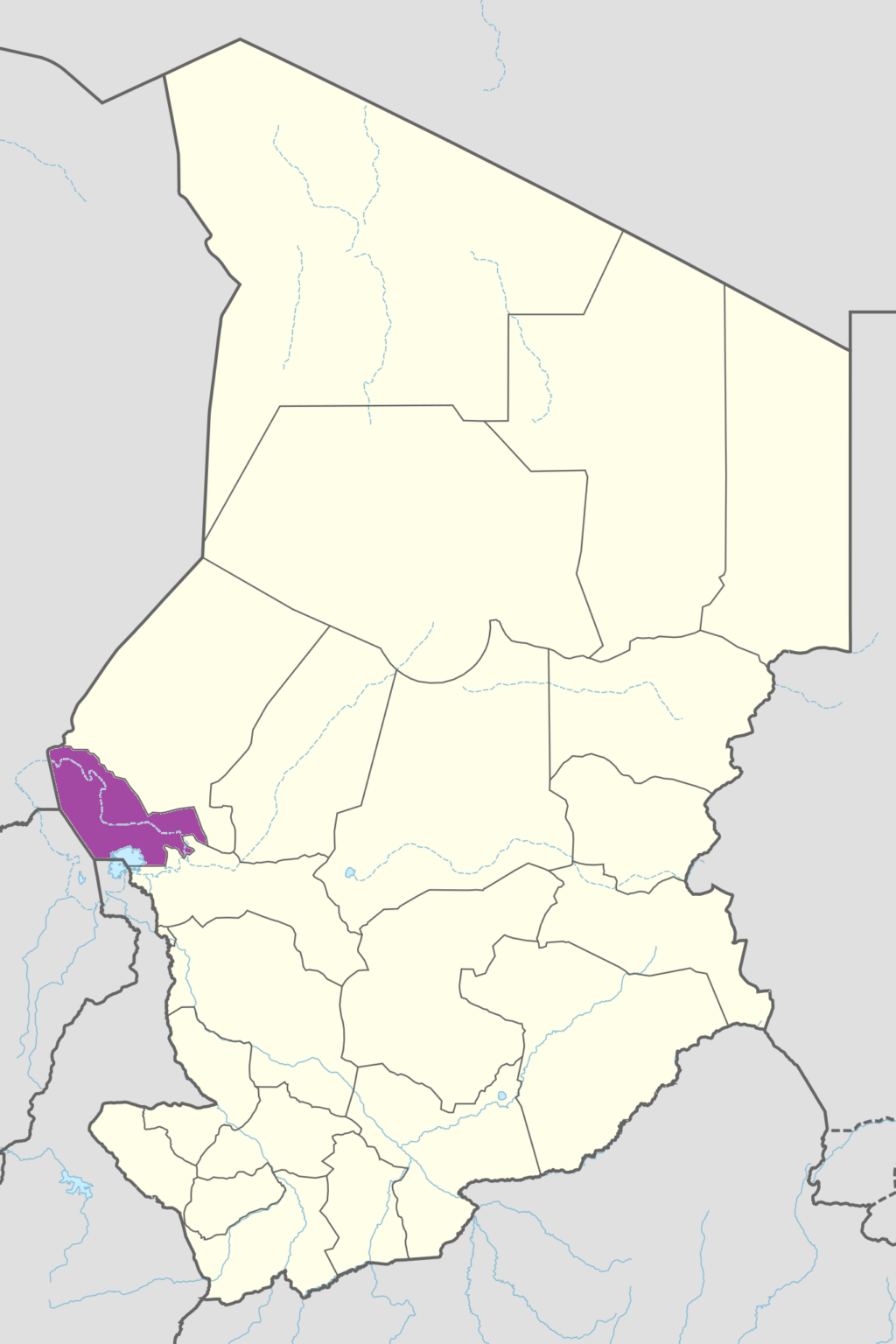Carte de la province du Lac