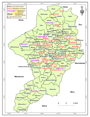 Carte de Yaoundé