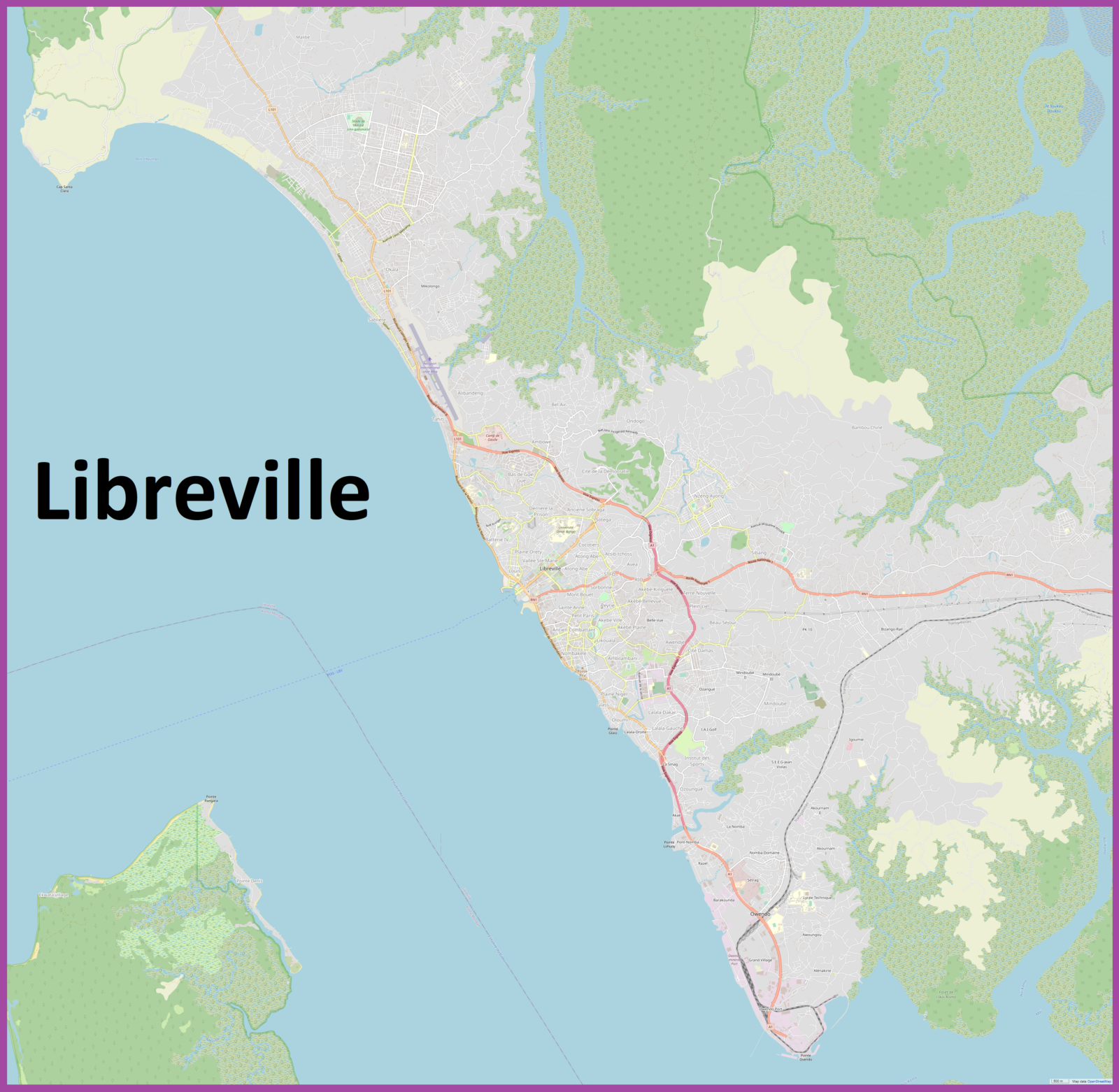 Carte du Gabon
