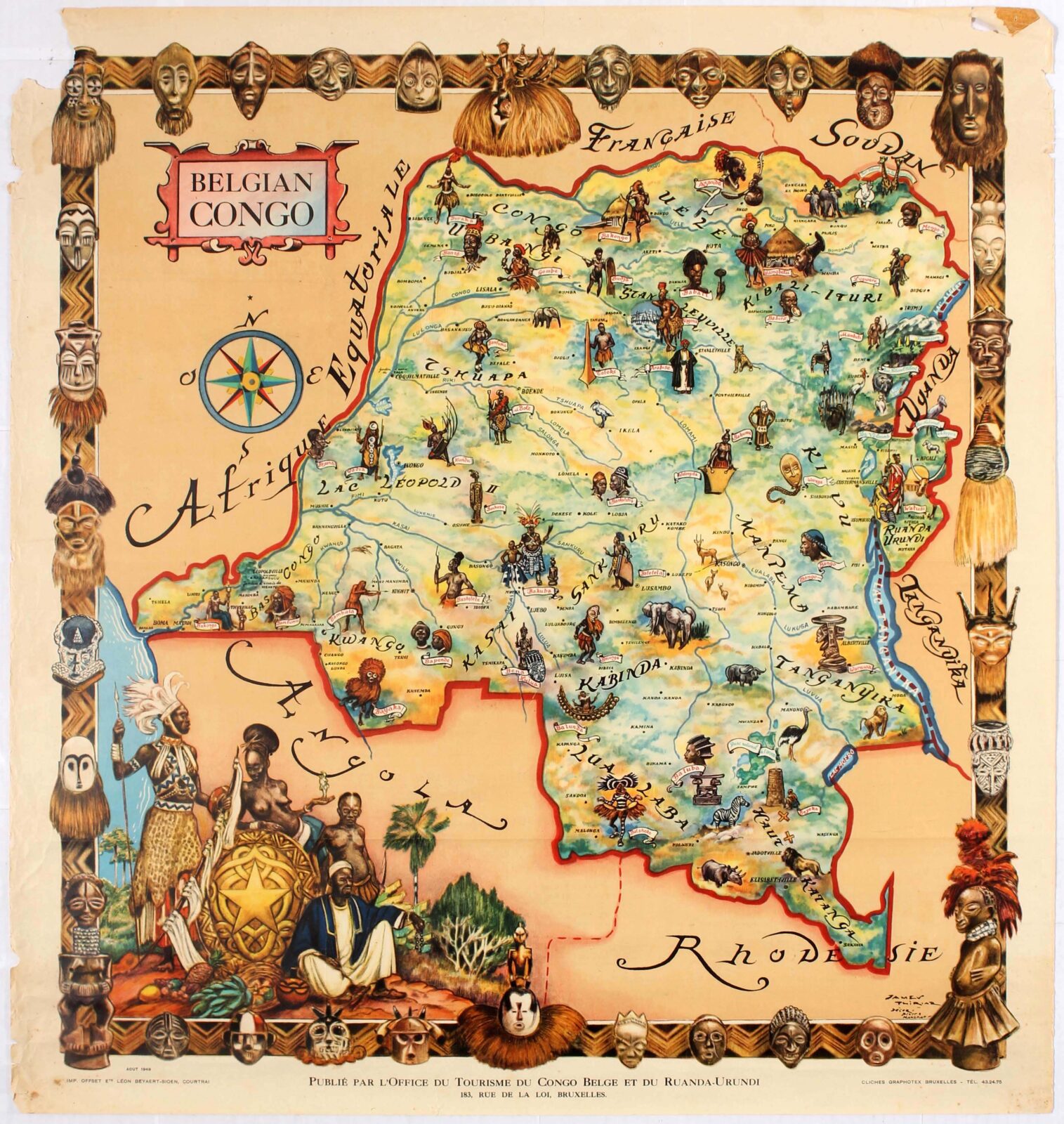 Carte du Congo belge