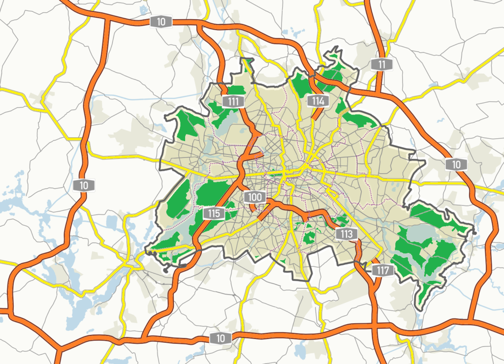 Carte routière de Berlin