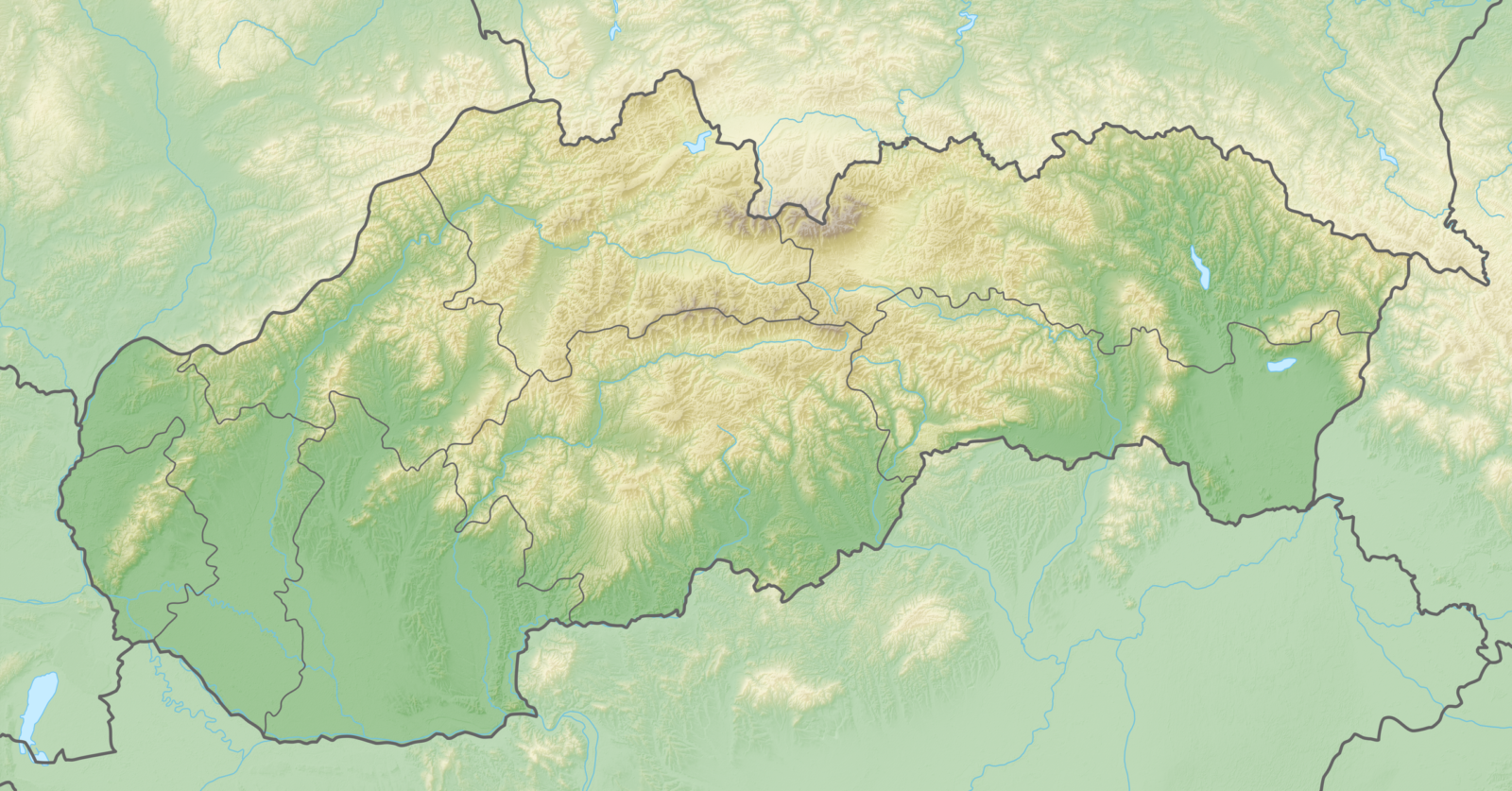 Carte vierge de la Slovaquie