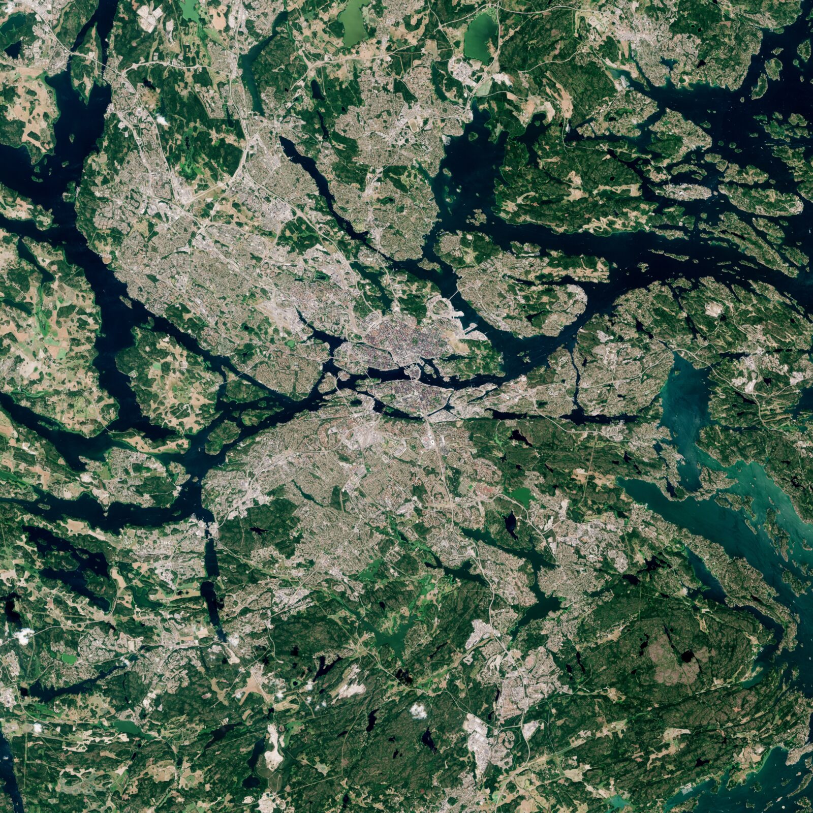 Carte de Stockholm, la capitale de la Suède