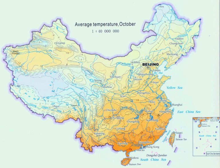 Carte climatique de la Chine