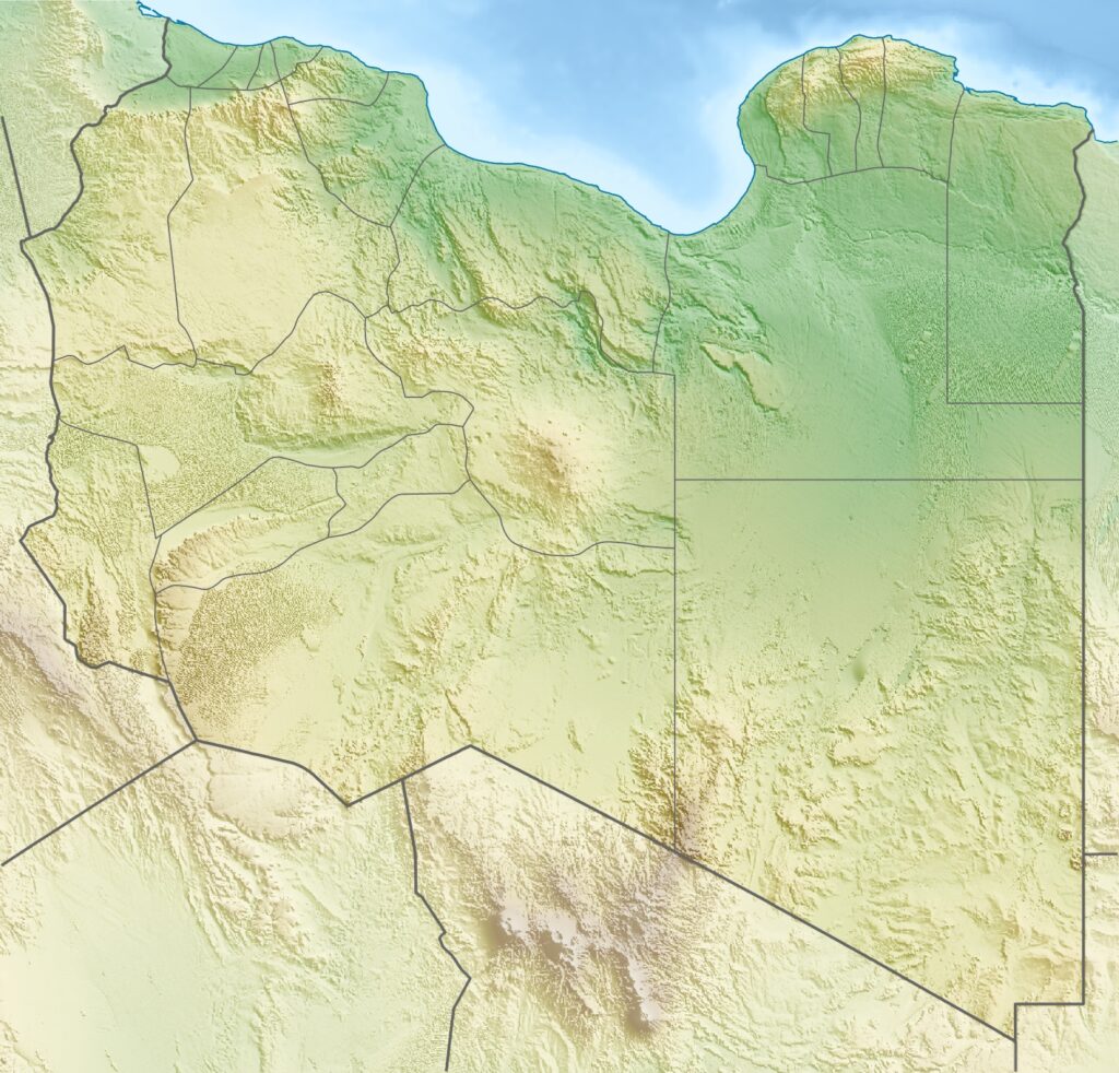 Carte vierge de la Libye