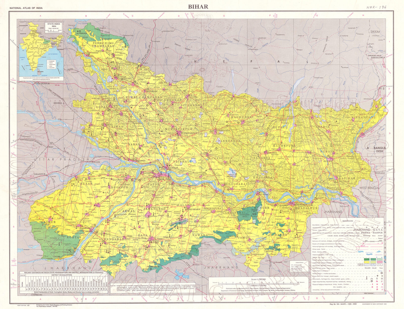 Carte du Bihar