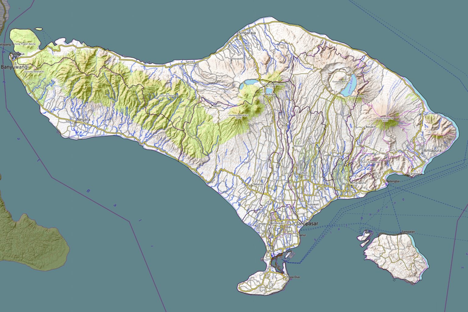 Carte de Bali
