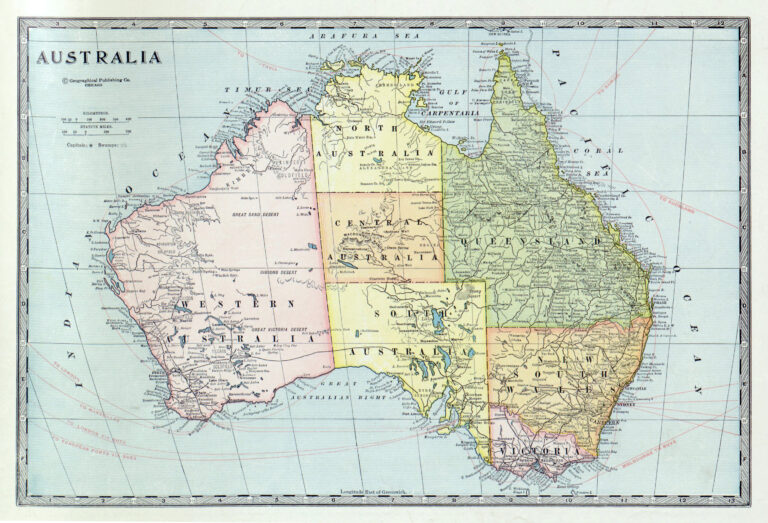 Carte politique de l'Australie