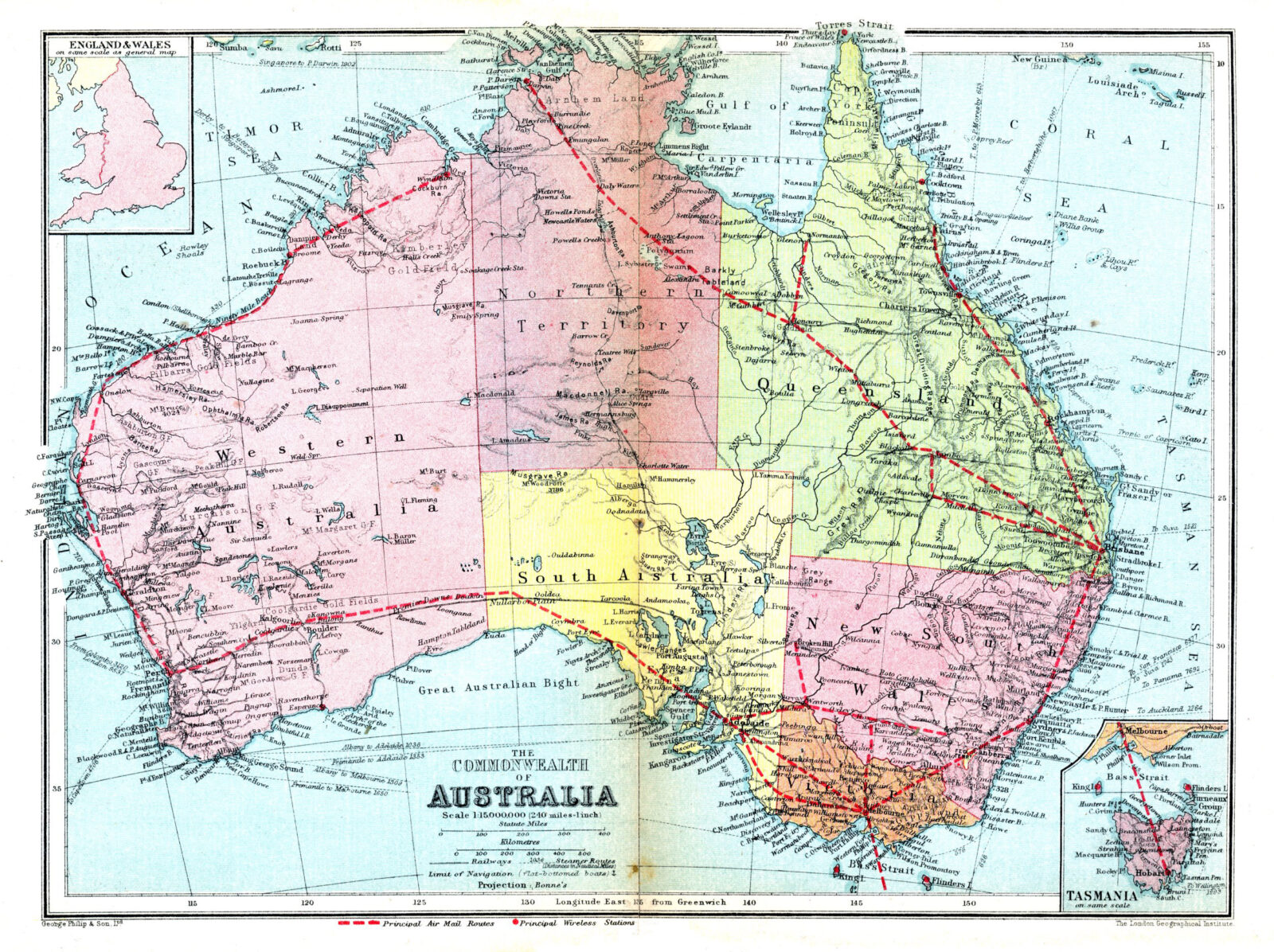 Carte politique de l'Australie