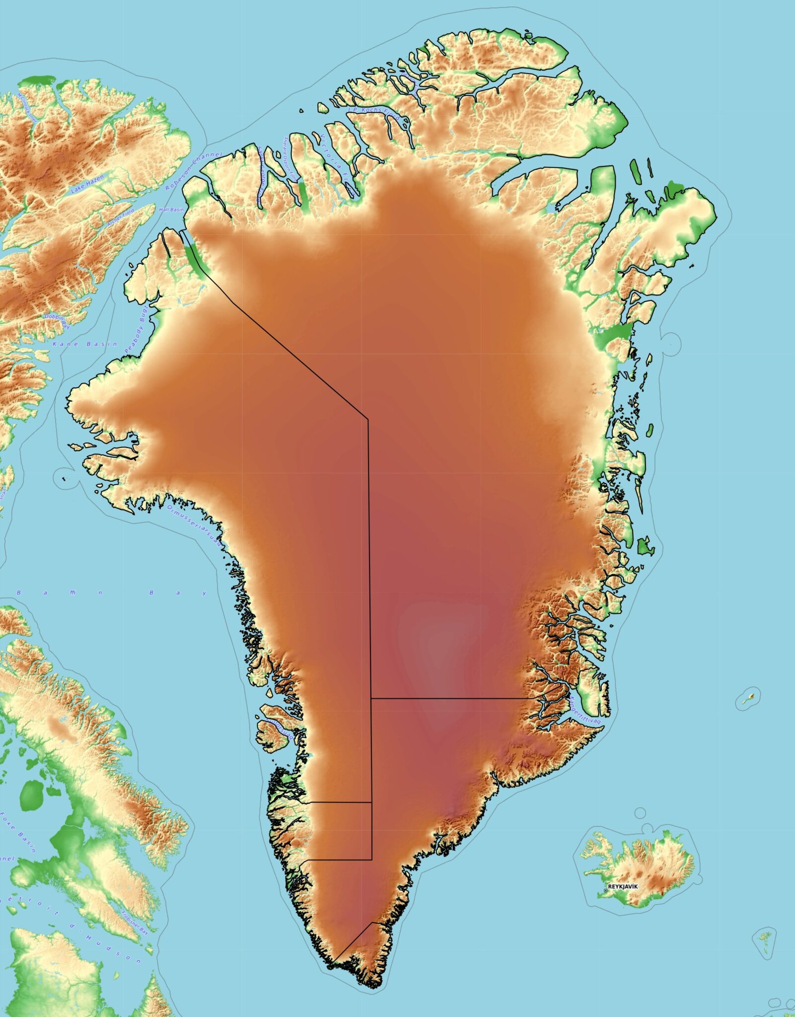 La Mer Du Groenland Carte – Groenland Karte – DYKOT