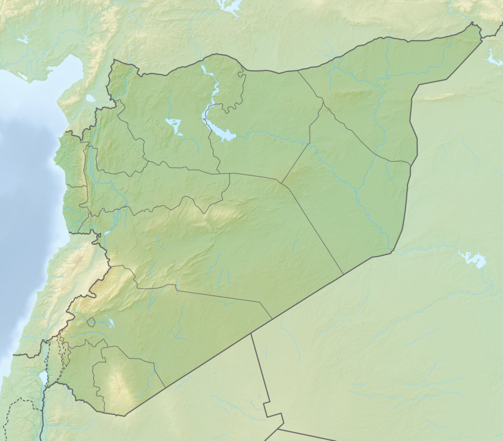 Carte vierge de la Syrie