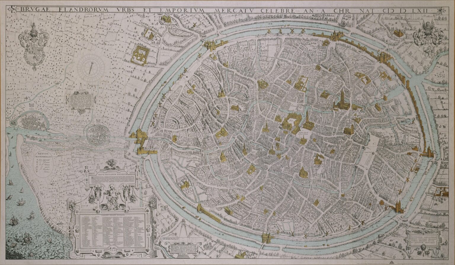 Assortiment de cartes de la ville de Bruges