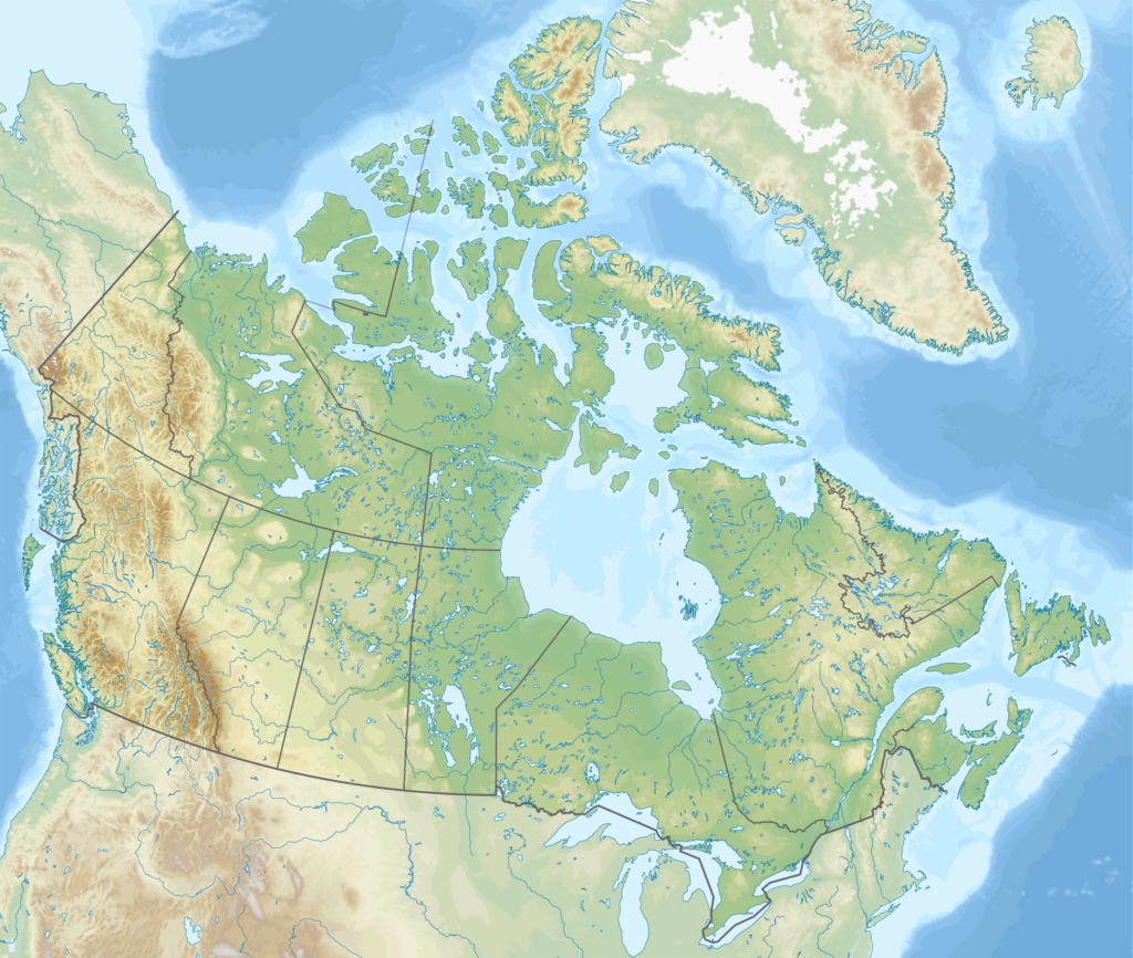 Carte vierge du Canada